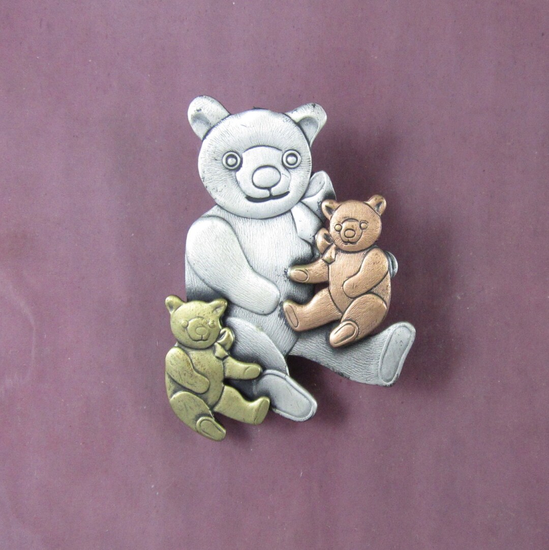 Teddy Bears Family Brooch - Etsy