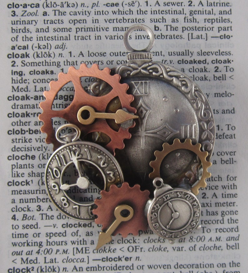 Steampunk Clock Brooch Steampunk Jewelry Steampunk Brooch | Etsy