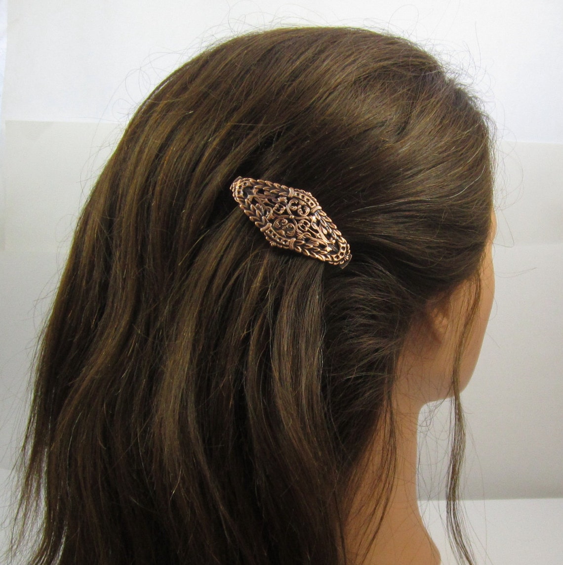 Filigree French Barrette 60mm Barrettes for Thin Hair Hair - Etsy