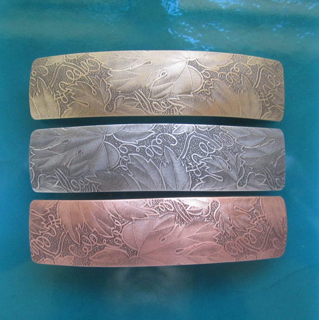 BIG HAIR 100mm French Barrette-hair Accessory- Grape Leaves Design ...