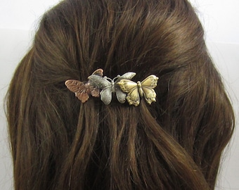 Butterfly FRENCH BARRETTE 80mm Thick Hair Barrette Hair Accessory Hair ...