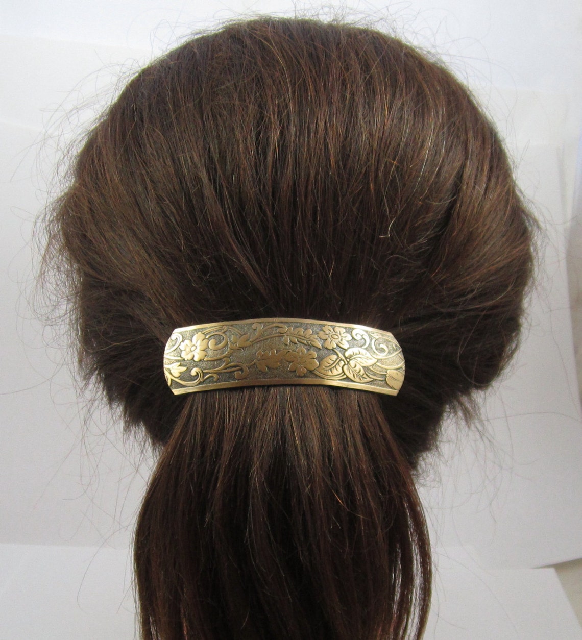 FLOWER FRENCH BARRETTE 80mm Thick Hair Barrette Hair - Etsy