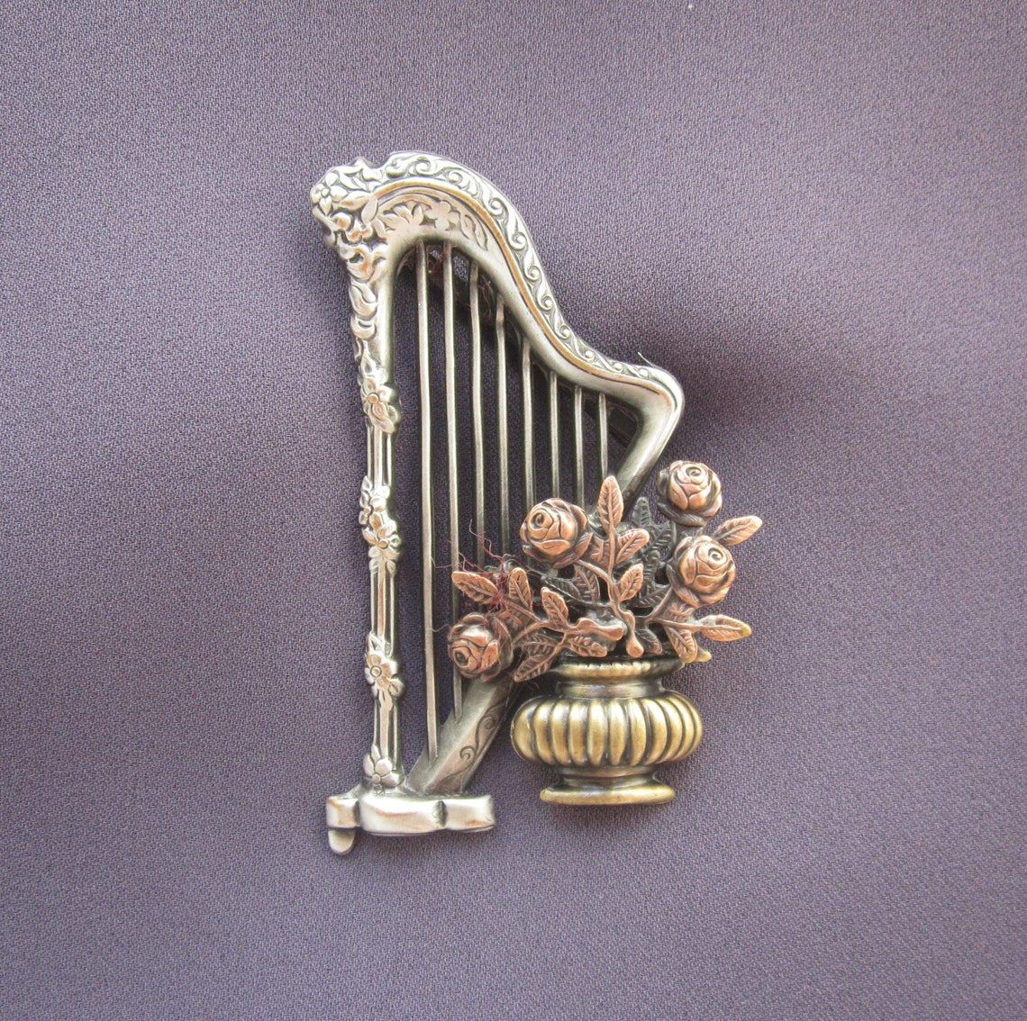 Harp Brooch Harp Musical Instrument Harp Jewelry Harp Pin - Etsy Hong Kong
