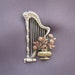 Harp Brooch- Harp Musical Instrument- Harp Jewelry- Harp Pin- Harpist ...