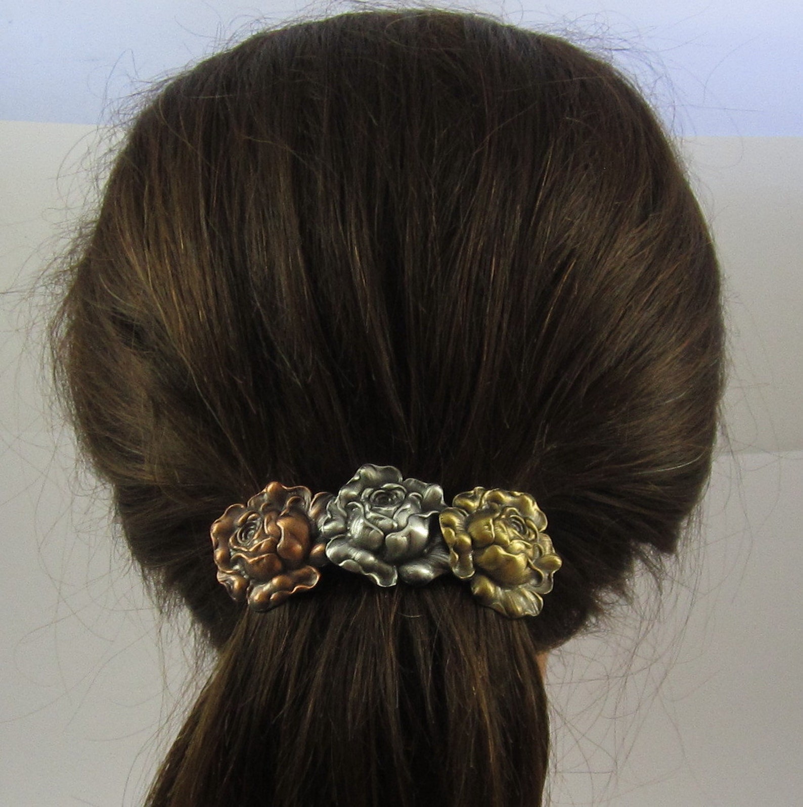 ROSES French Barrette 80MM Thick Hair Barrette Hair | Etsy