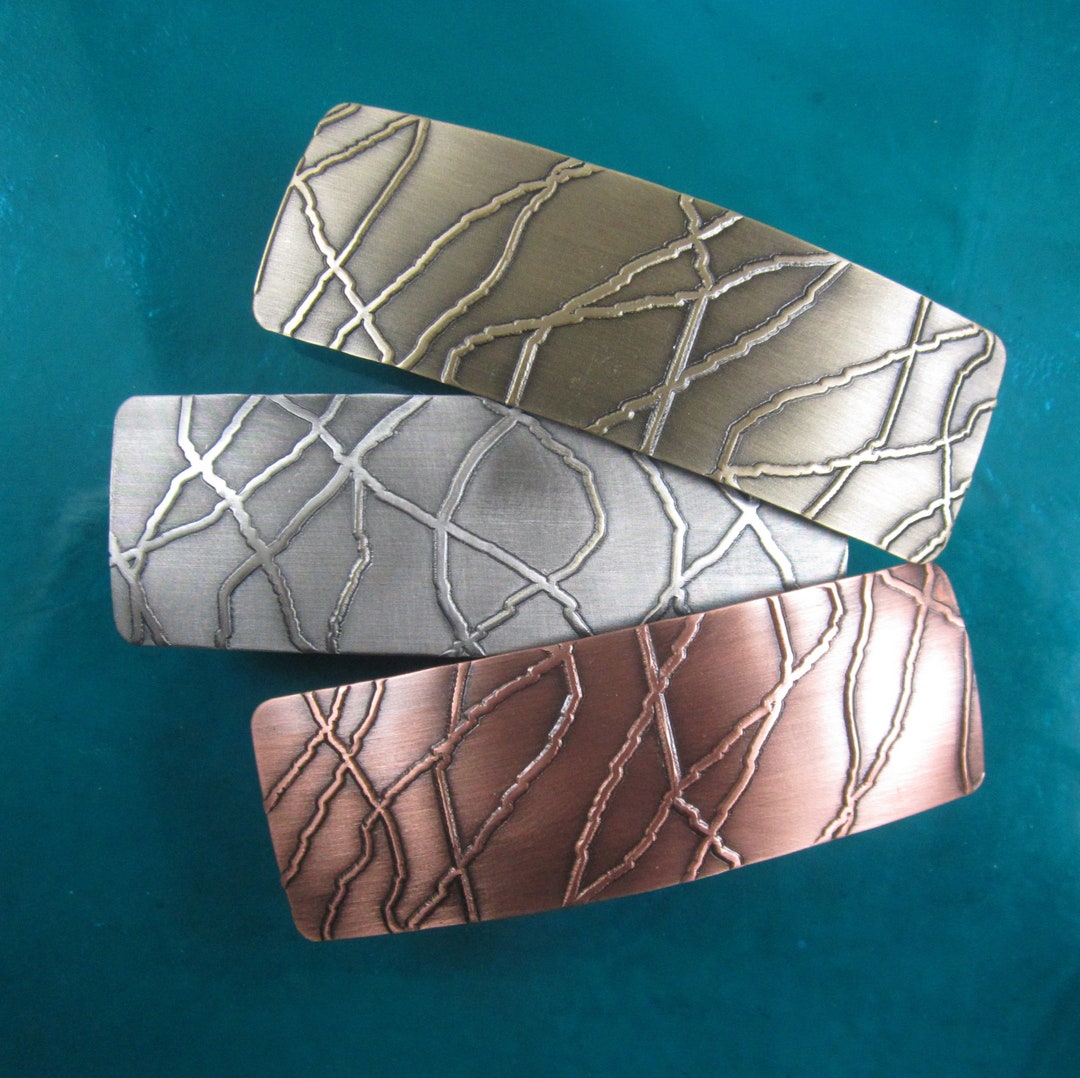 FRENCH BARRETTE 70MM- Lightning Design-hair Accessories- Barrettes and ...