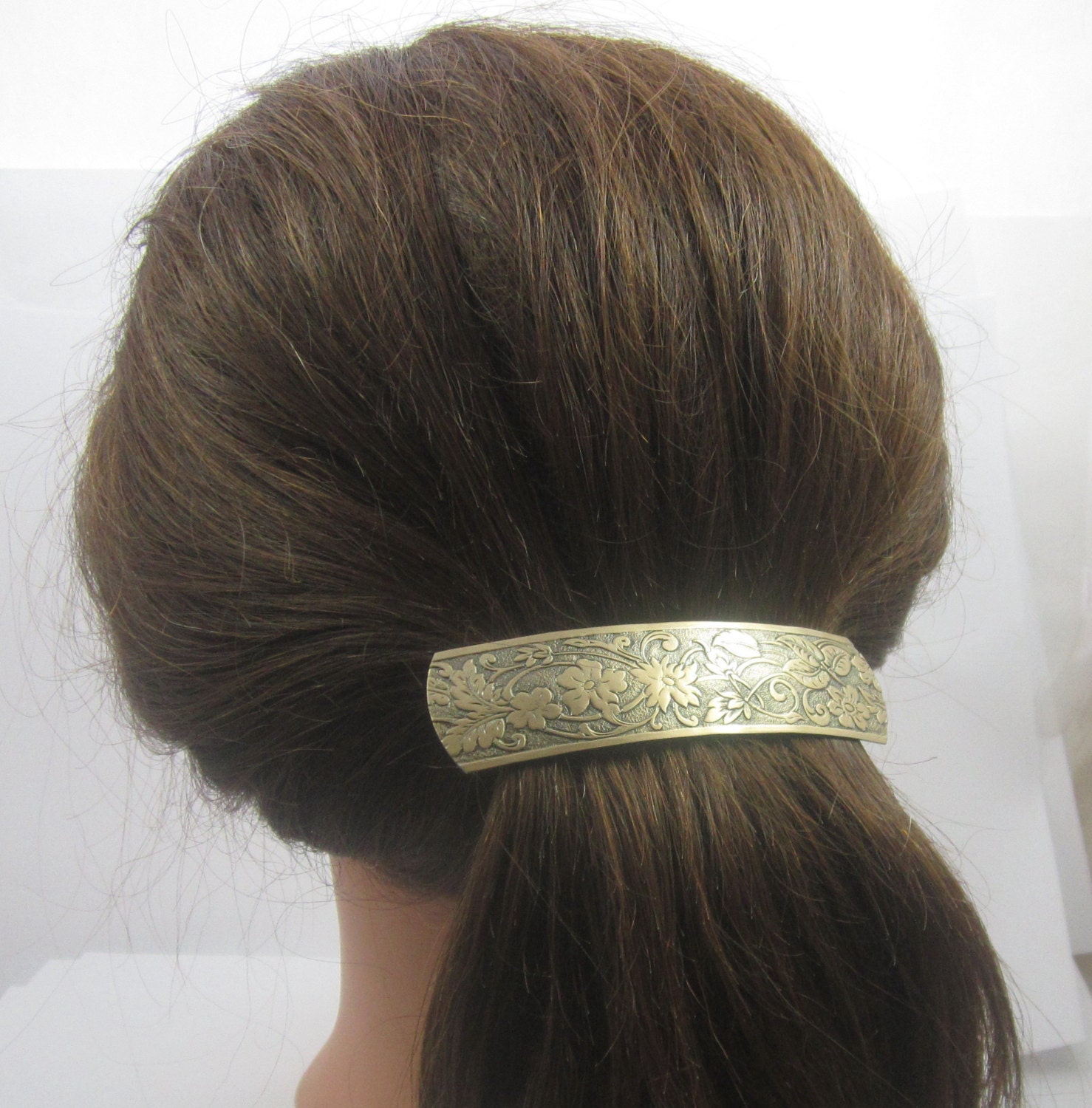 BIG HAIR FLORAL 100mm French Barrette Thick Hair Barrette | Etsy India