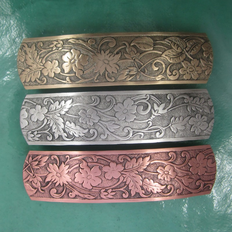 Large Barrette Silver - Etsy