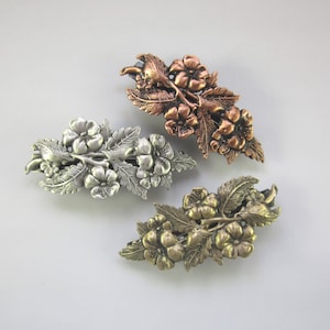 FLOWER BOUQUET 60mm French Barrette- Barrettes for Thin Hair- Accessory ...