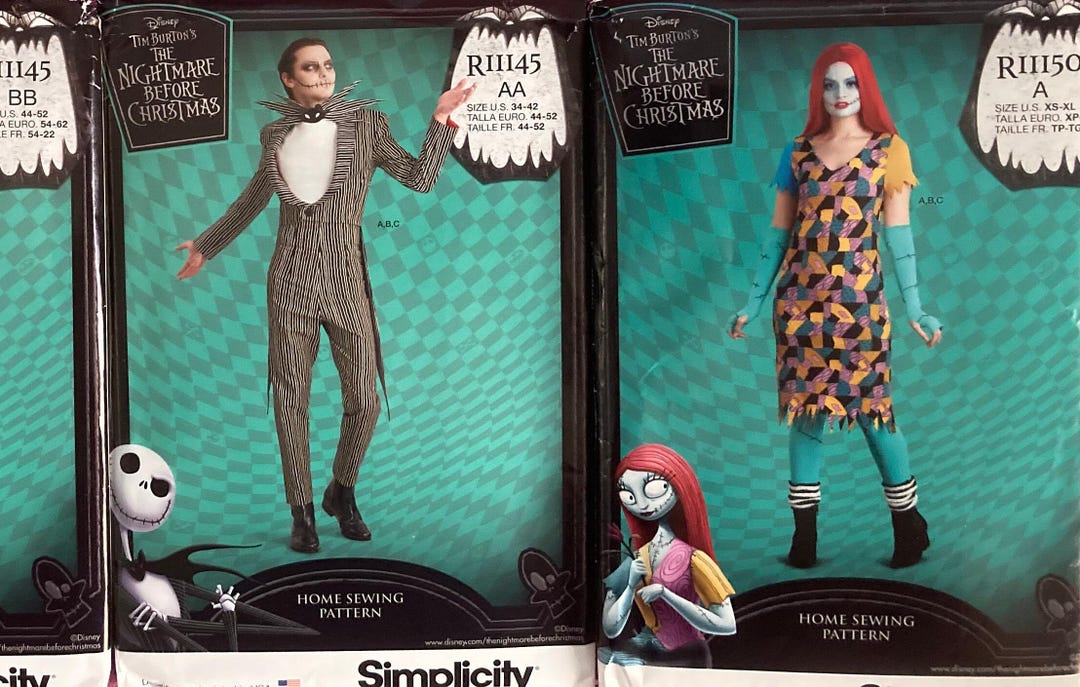 UNCUT Simplicity Costume Sewing Patterns~~beetlejuice (R11145/S9343 ...