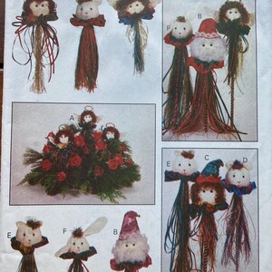 UNCUT Vintage (1990's) Christmas Craft Sewing Patterns ~~ Ornaments ...