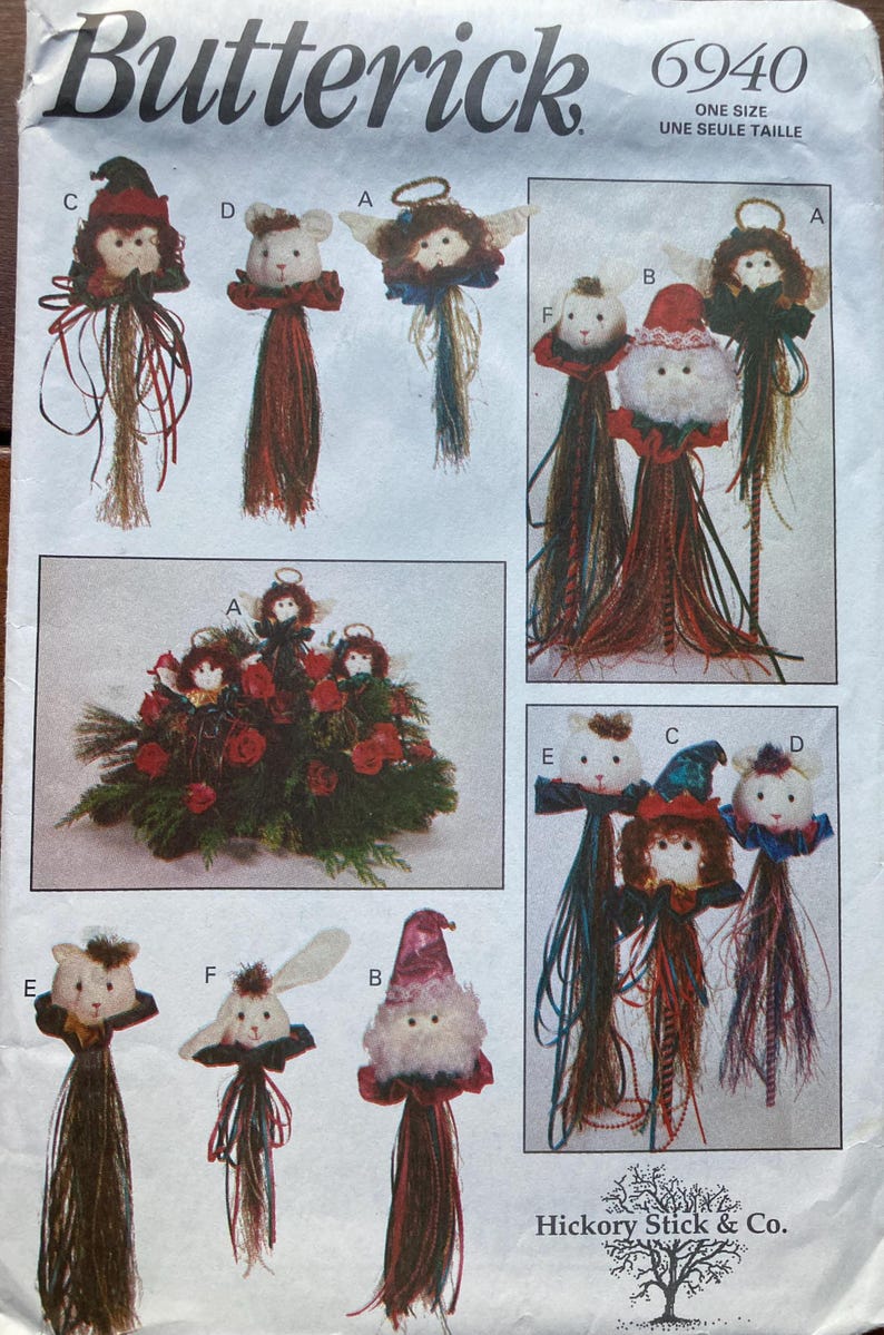 UNCUT Vintage (1990's) Christmas Craft Sewing Patterns ~~ Ornaments ...