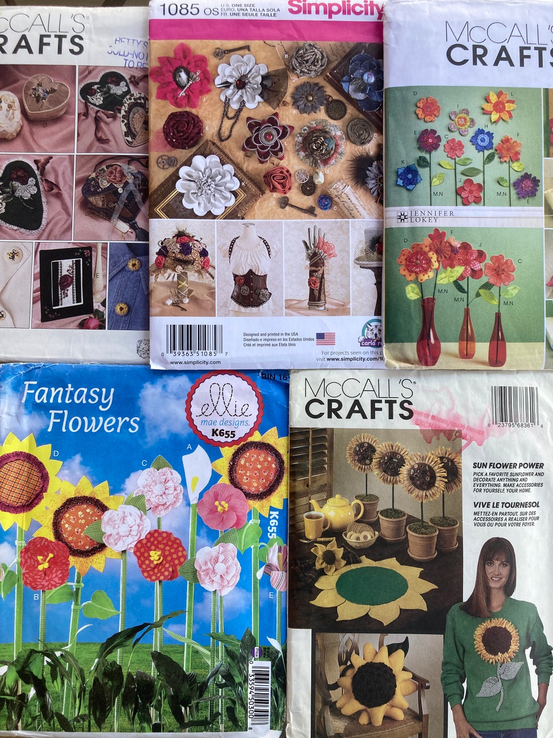 UNCUT Sewing Patterns for Floral Gifts, Jewelry, Accessories + Home ...