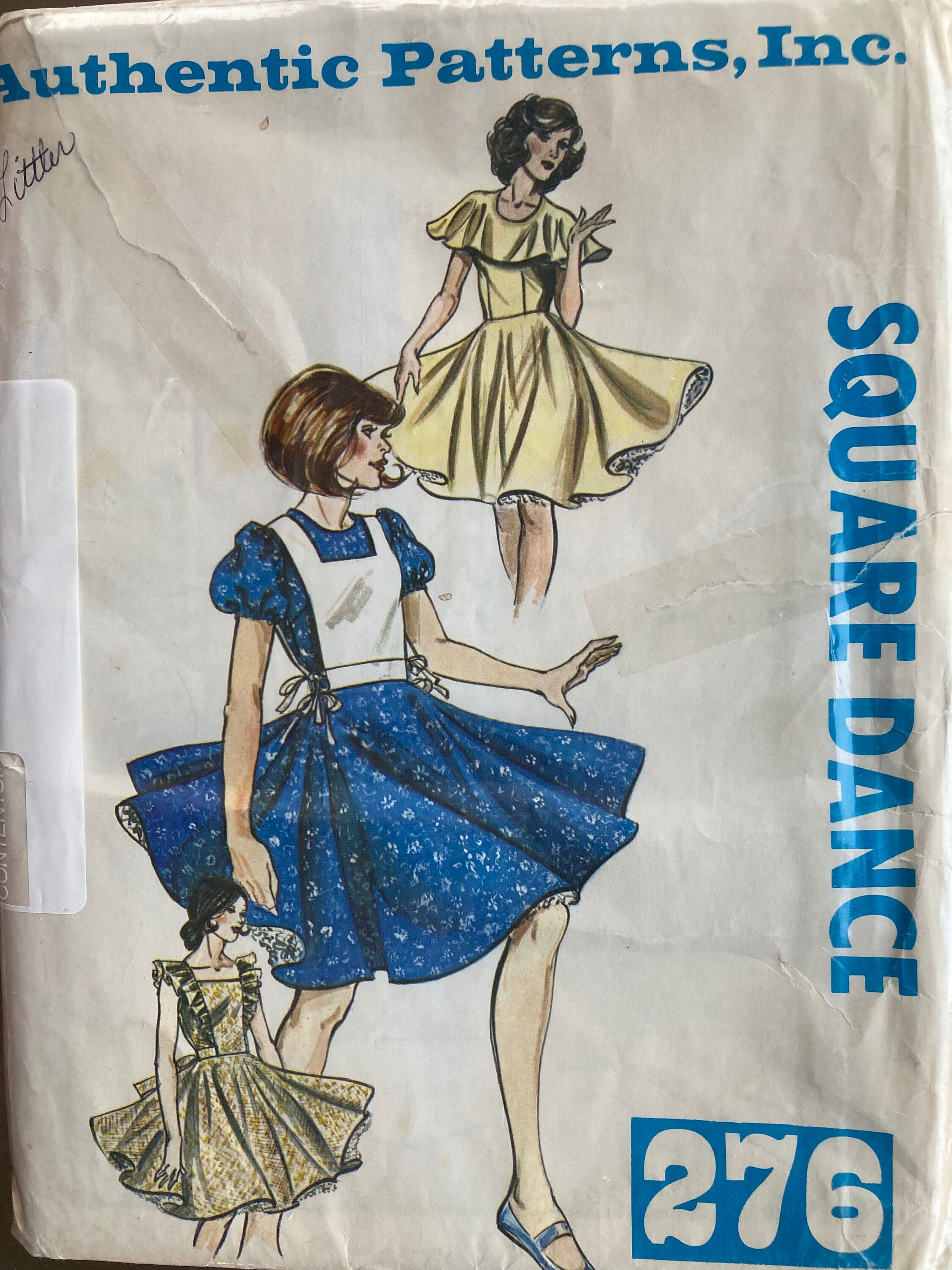 UNCUT Vintage 1960's AUTHENTIC Men's Western Sewing Pattern 244size 44ladies Square Dance ...