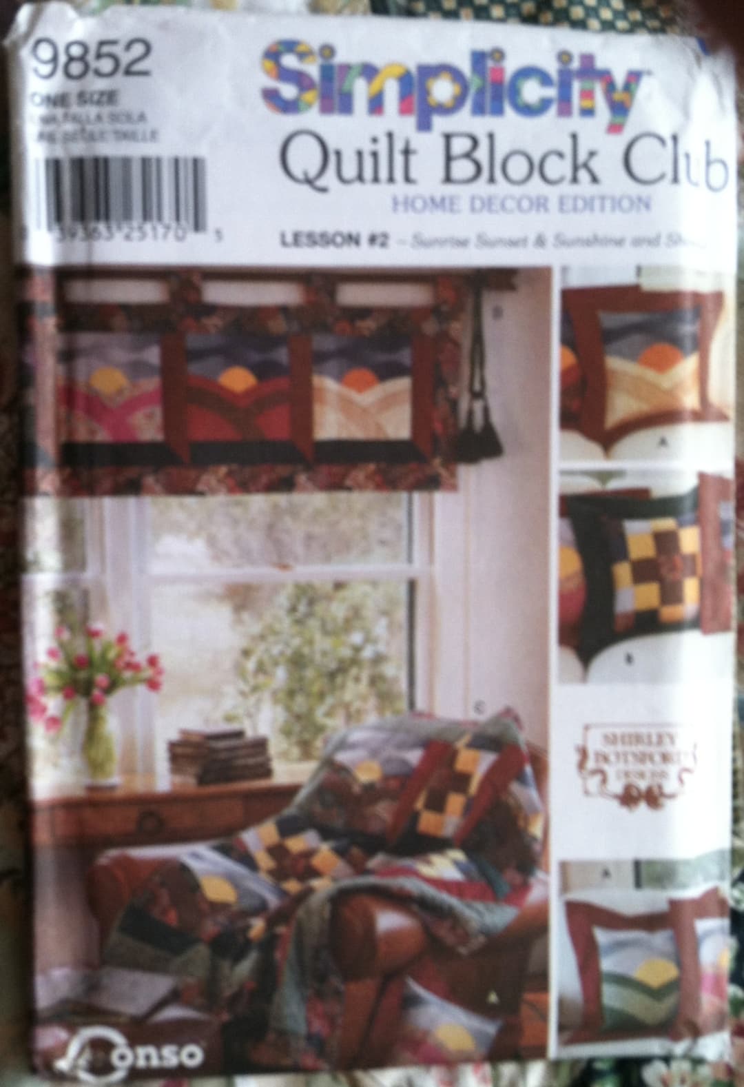 UNCUT Simplicity Quilt Block Club Craft Sewing Pattern 9852 ... Lesson ...