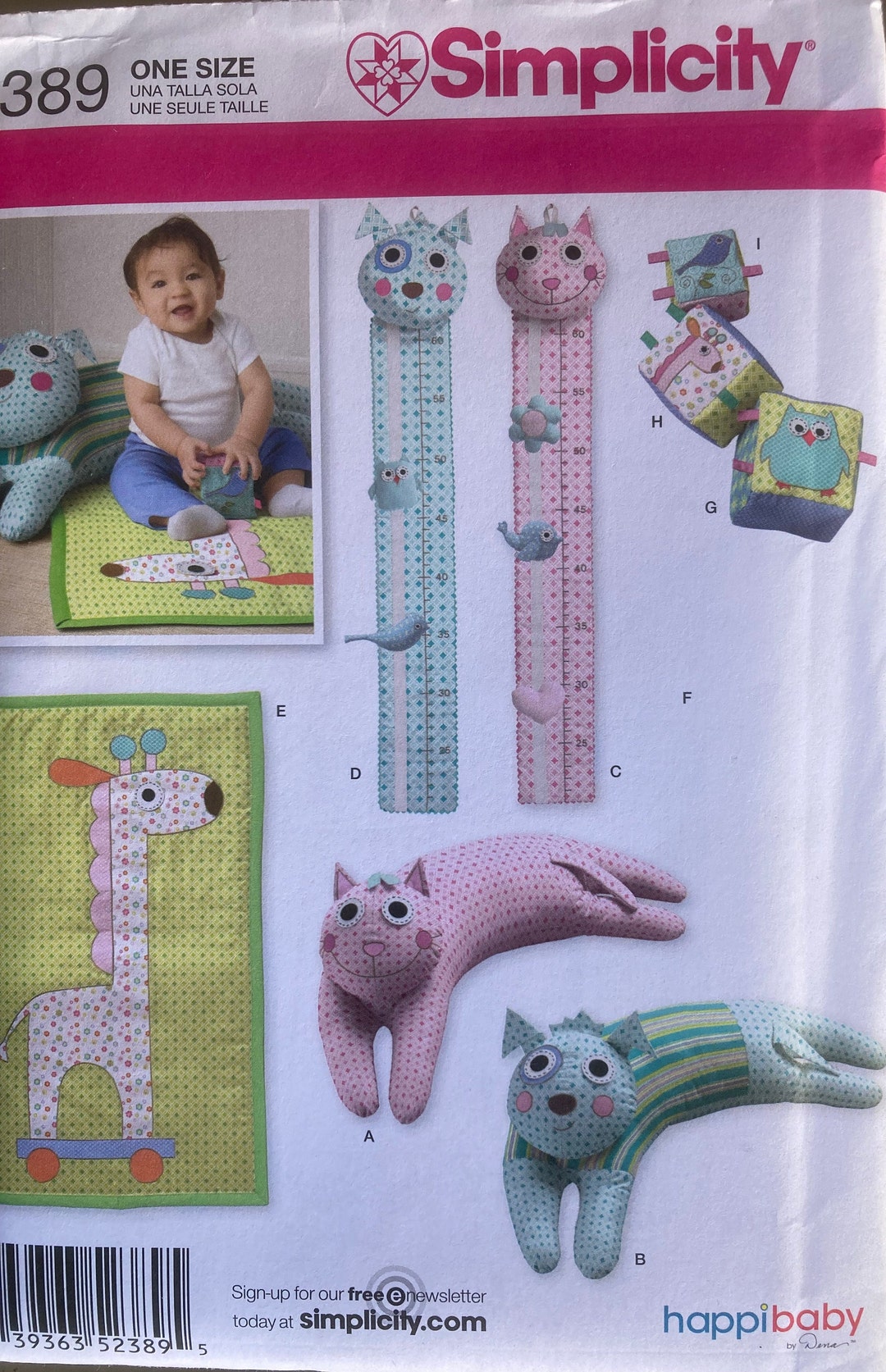 UNCUT Simplicity Sewing Patterns for Kids ~~ Growth Chart, Play Mat ...