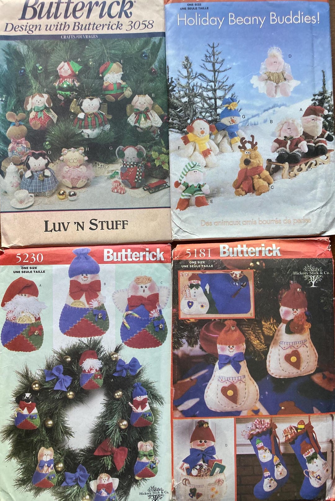 UNCUT Butterick Christmas Craft Sewing Patterns ~~ Luv 'N Stuff "have a ...