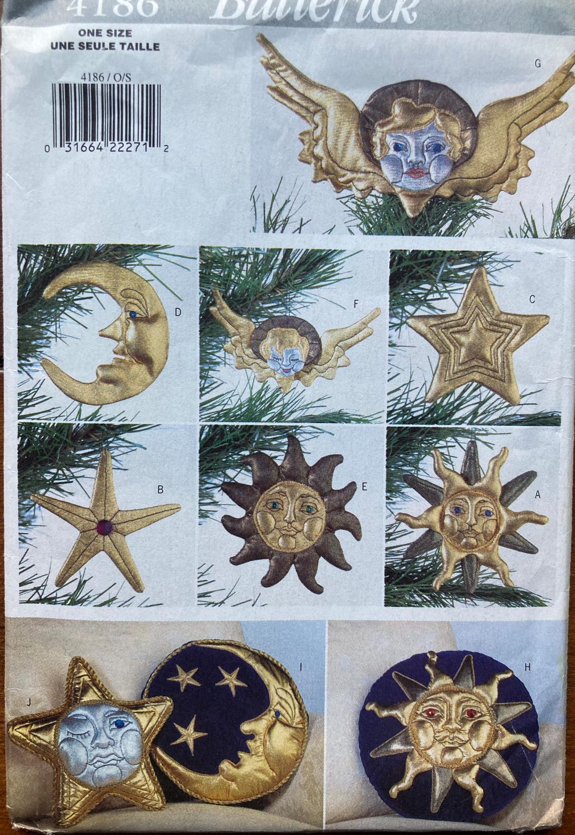 UNCUT Vintage (1990's) Christmas Craft Sewing Patterns ~~ Ornaments ...