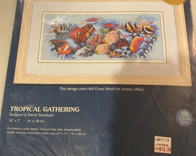 Tropical Fish Cross Stitch Kit - Etsy