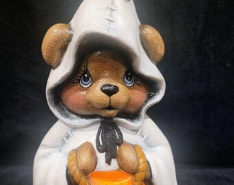 Ceramic Halloween Bear - Etsy