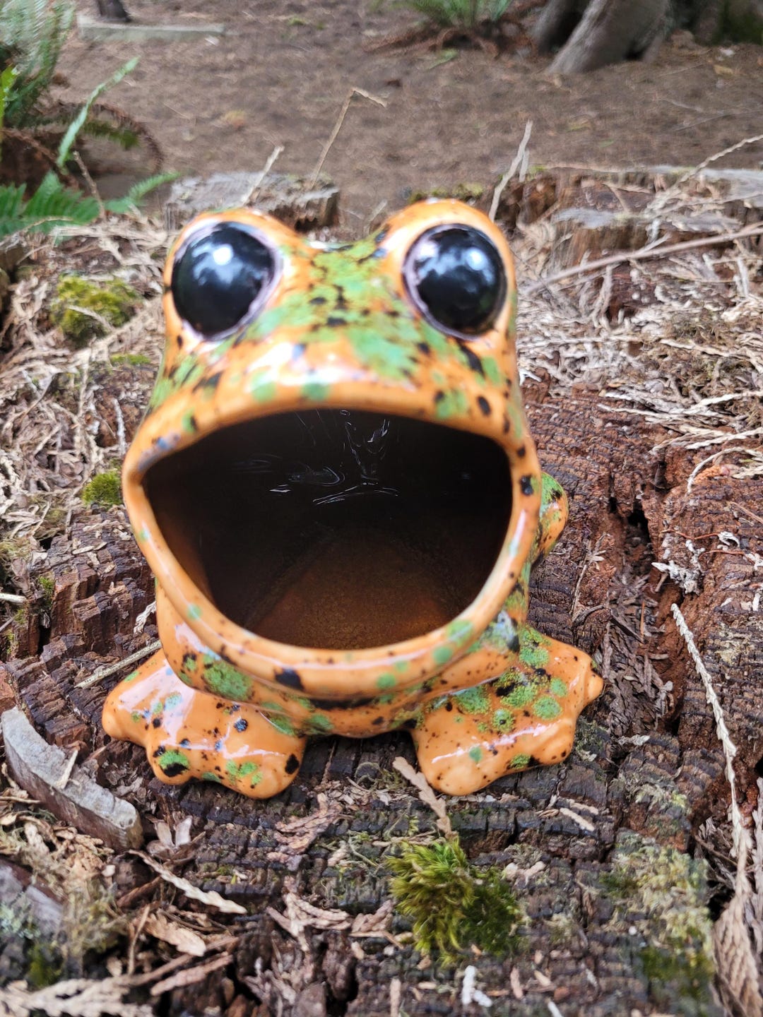Retro Ceramic Frog Scrubby Sponge Holder Vintage Mold Toad Kitchen Sink ...