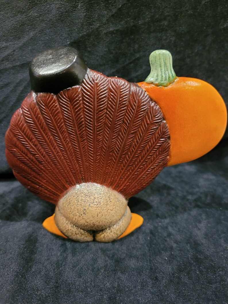 Happy Thanksgiving Turkey Pumpkin Ceramic Handpainted - Etsy