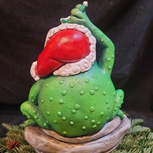 Hand Painted Ceramic Frog Toad Beware of the Mistle Toad Mistletoe - Etsy