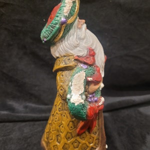 Old World Santa St Nicholas With Wreath Cardinals and Birdhouses Hand ...