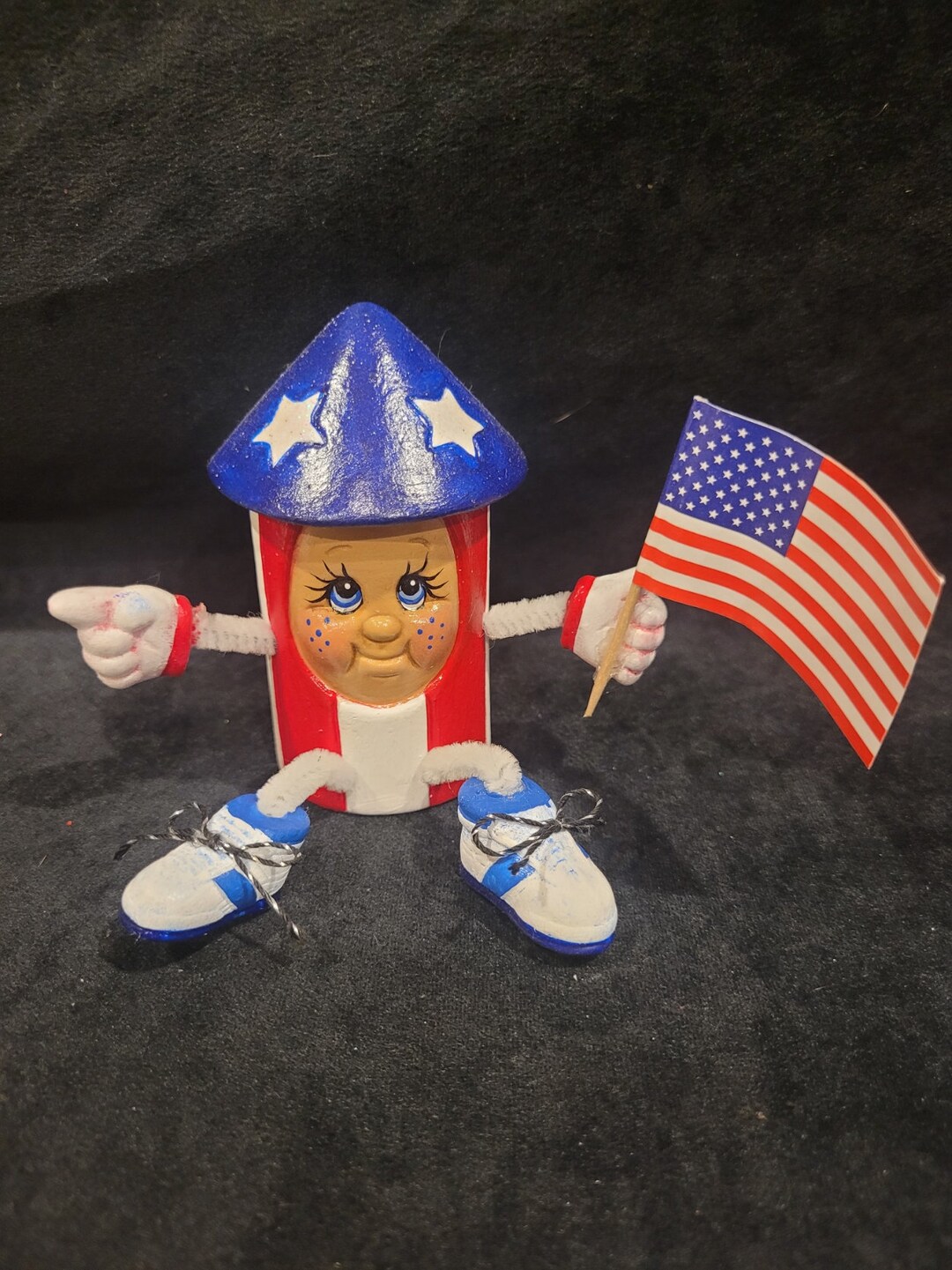 4th of July Firecracker Hand Painted Ceramic Patriotic Memorial Day ...