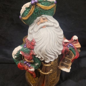Old World Santa St Nicholas With Wreath Cardinals and Birdhouses Hand ...