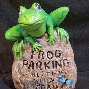Frog Parking All Others Will Be Toad Garden Ceramic Decor - Etsy