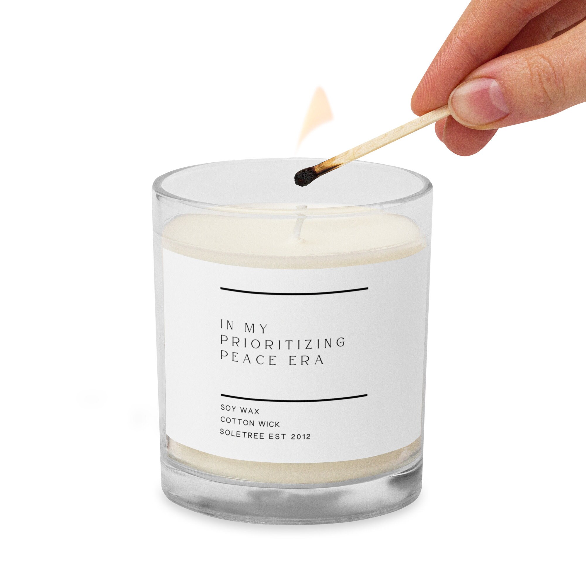 In My Prioritizing Peace Era Candle, Candle With Quote, Self Love Quote ...
