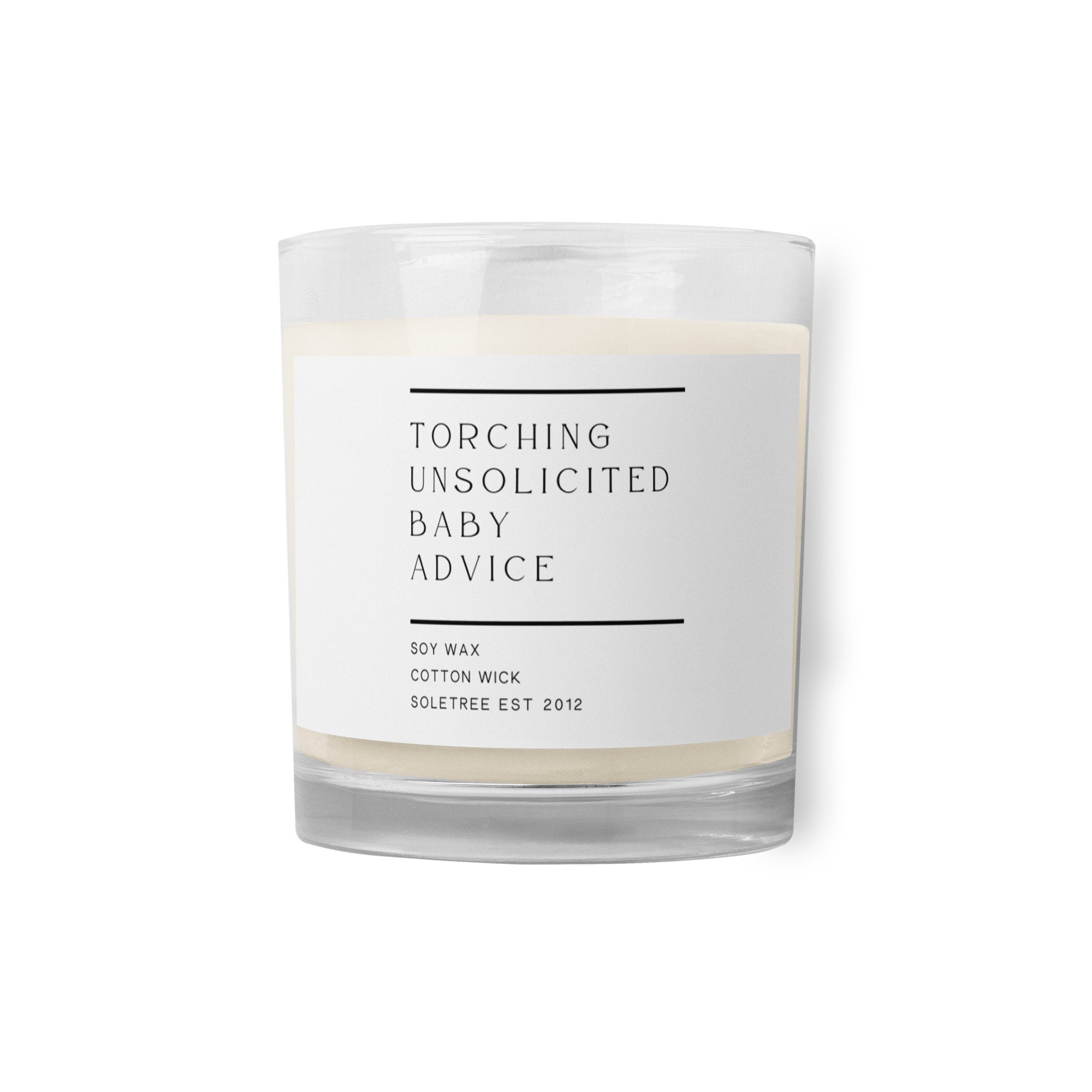 Torching Unsolicited Baby Advice Candle, Gift for New Mom, Funny ...
