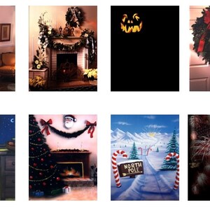 Holidays Digital Backdrops CD - Etsy