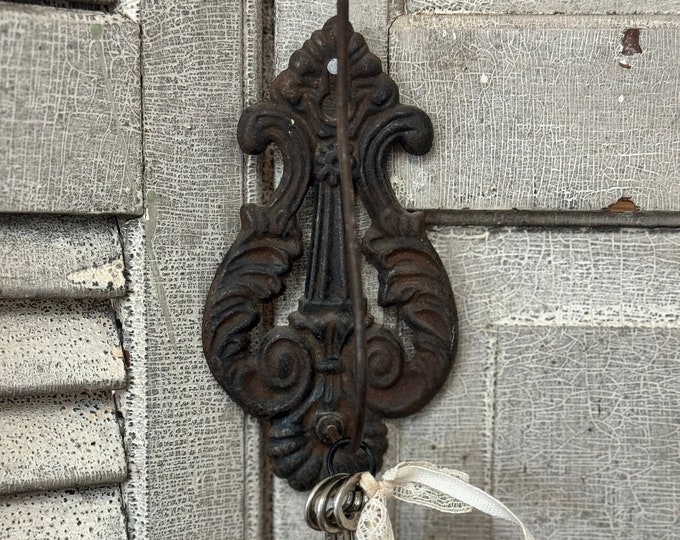 Vintage Cast Iron Receipt Holder / Key Holder / Office / Wall Hanger ...
