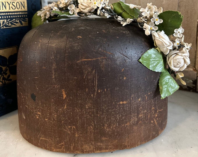 Antique Wood Hat Form / Display / Block / Head / Millinery / Mold ...