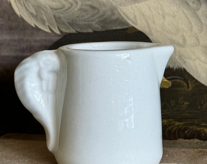 Vintage Elephant Ear Ironstone Creamer / Pitcher / Chunky / Farmhouse ...