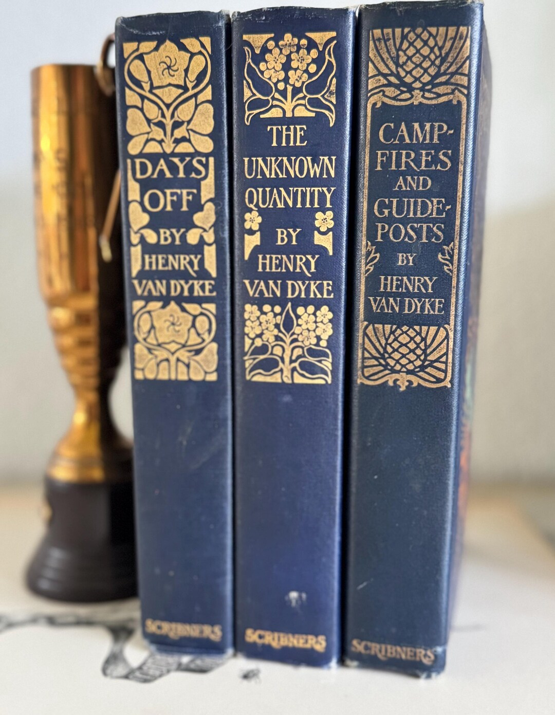 3 Antique Books / Henry Van Dyke / Days off / the Unknown Quantity ...