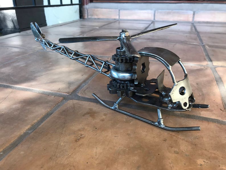 Hand Made HELICOPTER ARMY Military Recycled Scrap Metal | Etsy