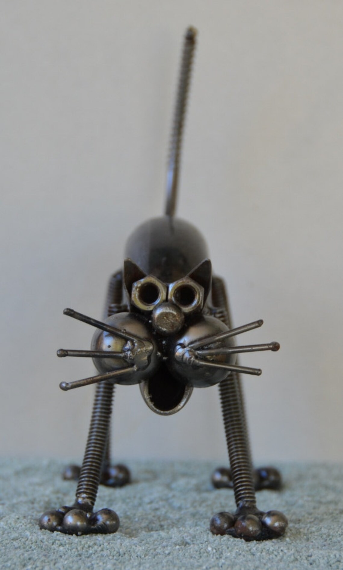 Hand Made CAT 4 Inches Recycled Scrap Metal Dog | Etsy