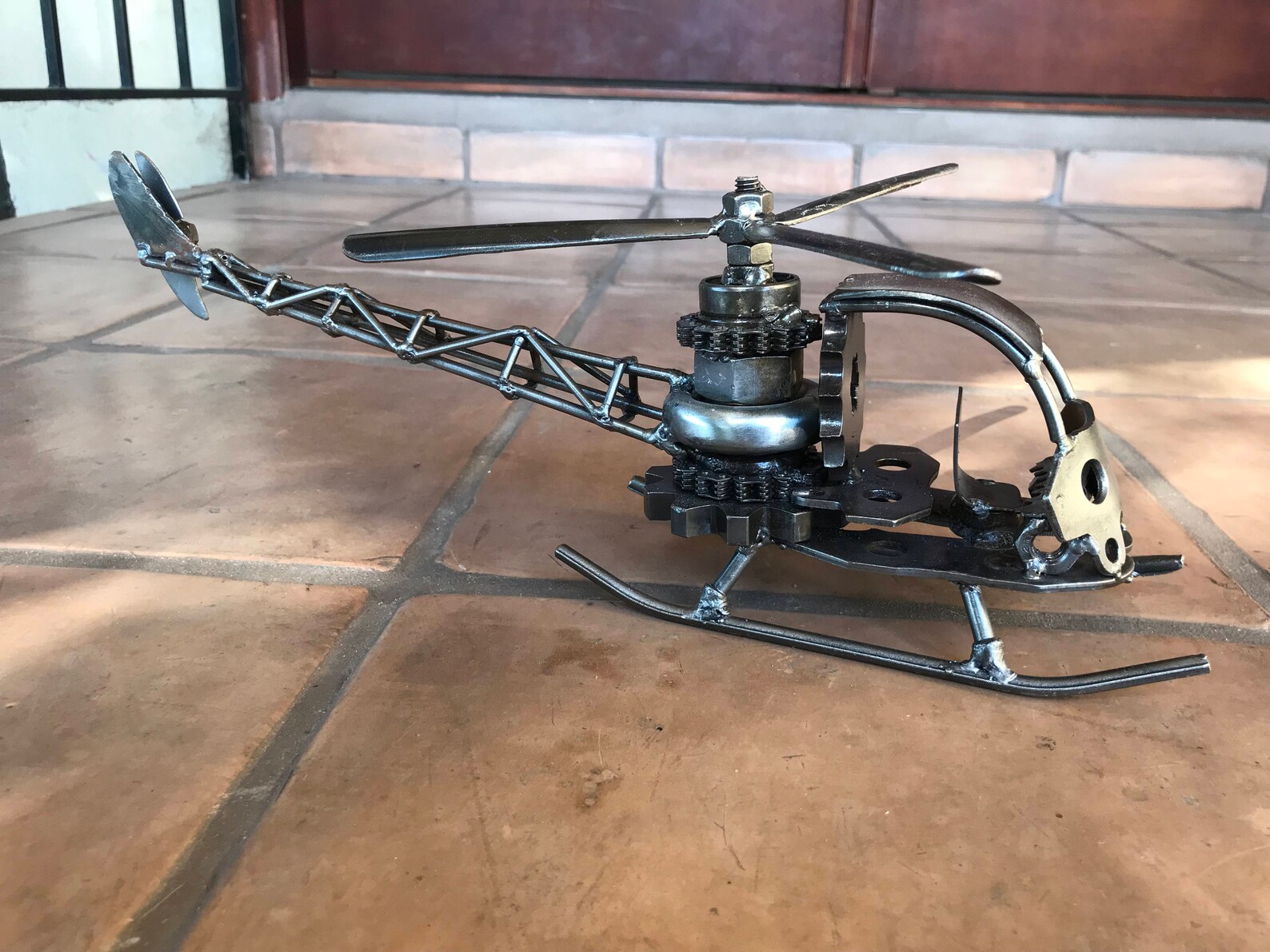 Hand Made HELICOPTER ARMY Military Recycled Scrap Metal | Etsy