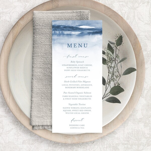 Beach Wedding Menu - Etsy