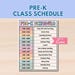 Editable Pre-k Daily Schedule: Homeschool & Daycare Routine (canva ...