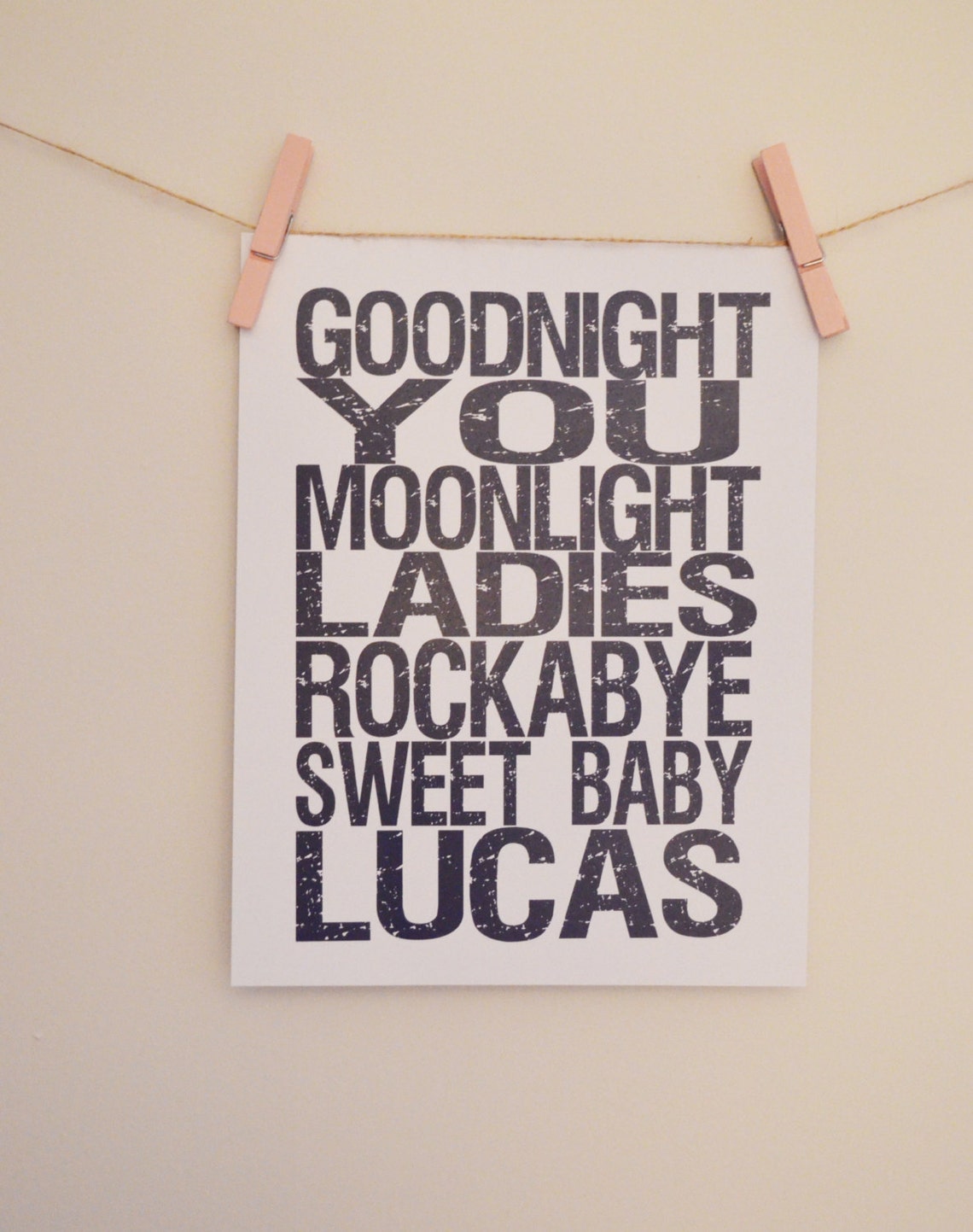 Rockabye Sweet Baby James Printable 8x10 - Nursery Art - Etsy