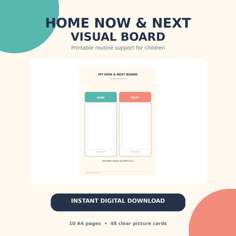 Now and Next Board Printable | Autism Visual Schedule | 48 Picture ...