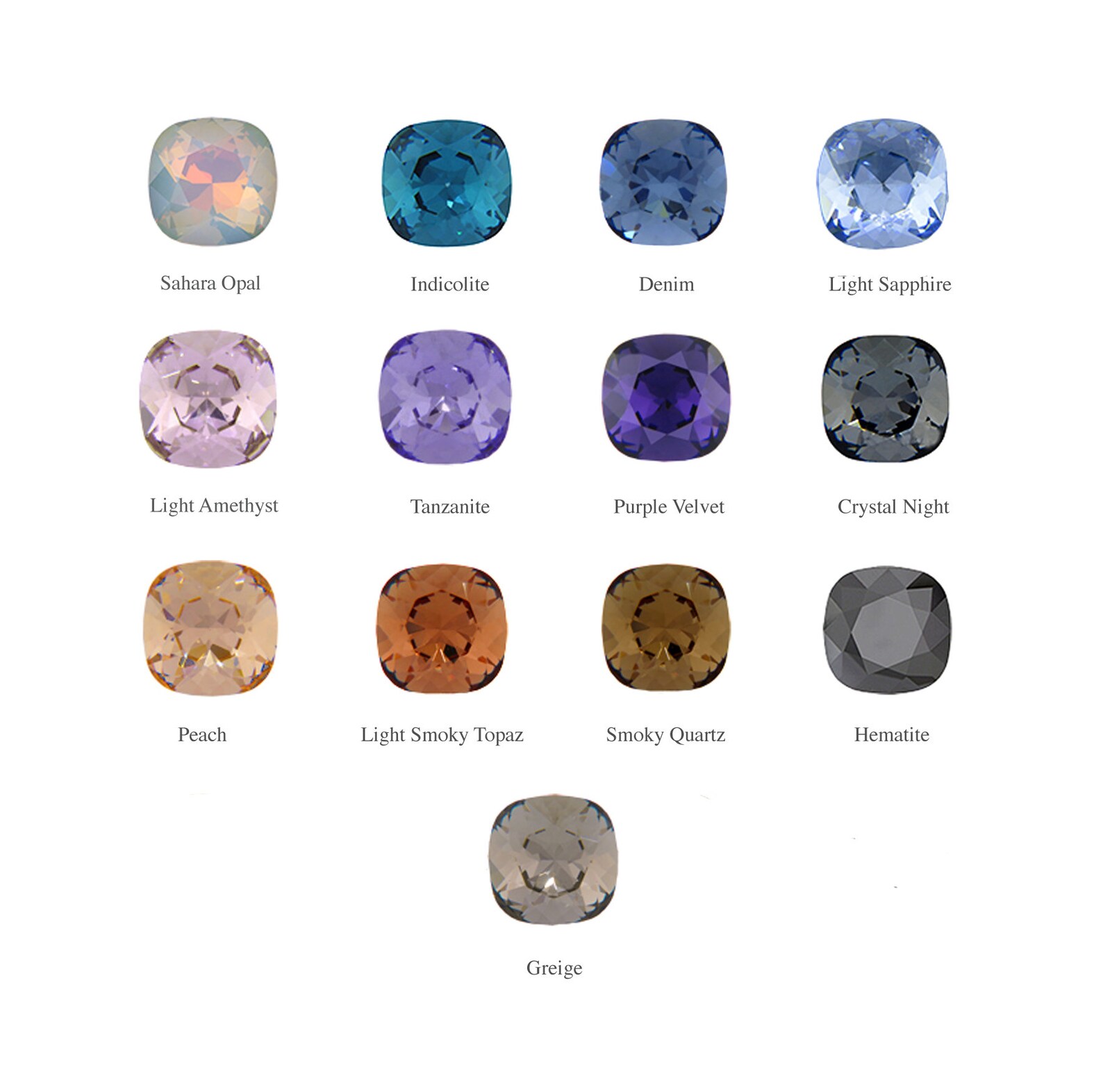 Swarovski Crystal Cushion Cut Drop Dangle Earrings in Pacific Opal 12mm ...