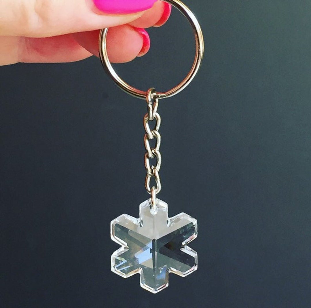 Swarovski Crystal Snowflake Keychain in Clear Crystal - Etsy
