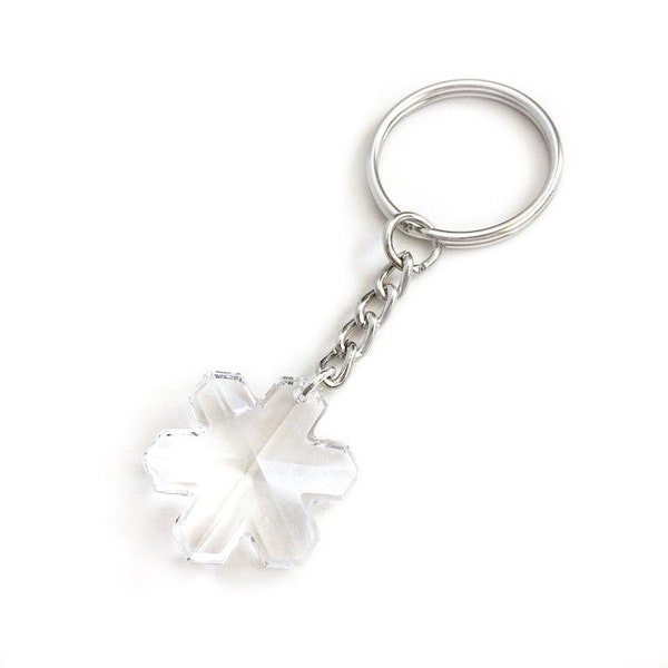 Snowflake Keychain - Etsy
