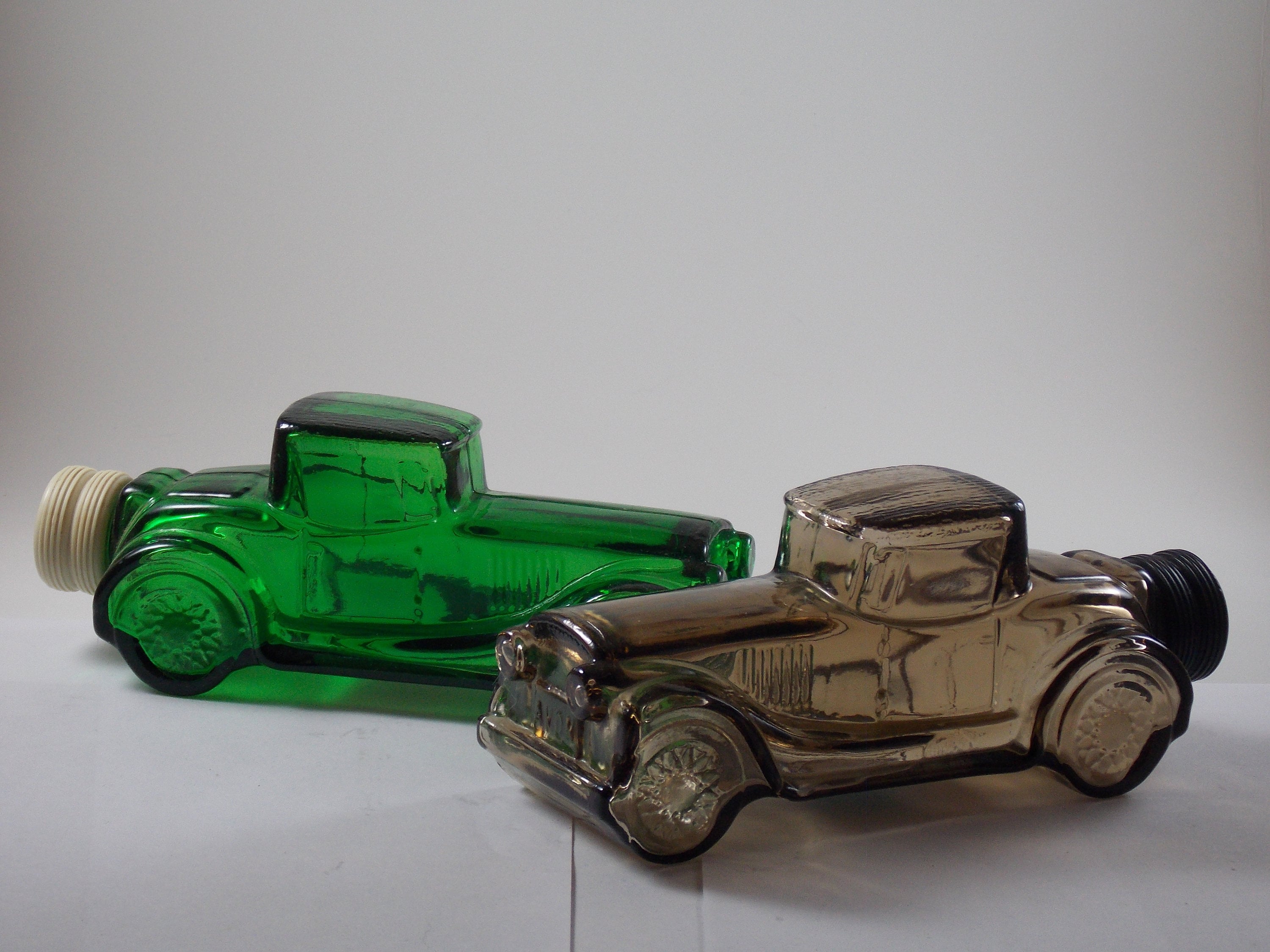 Pair of Vintage Avon Car Bottles (brown and Green) - Etsy