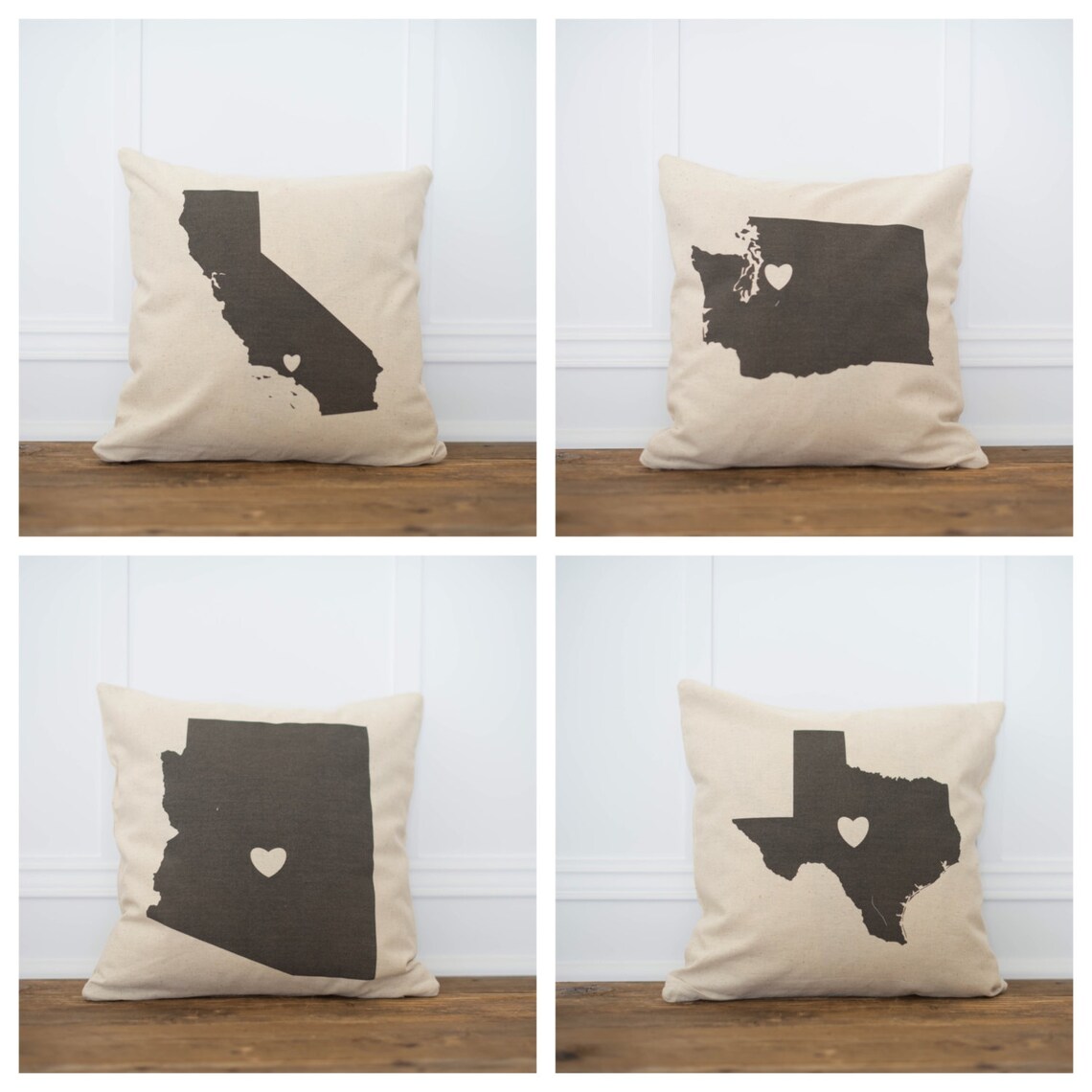 Personalized City & State Pillow Cover - Etsy